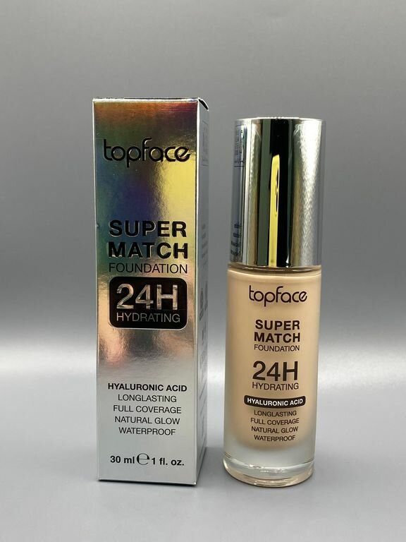 Topface Тональный крем Super Match 24H Foundation PT475 001 ivory nude