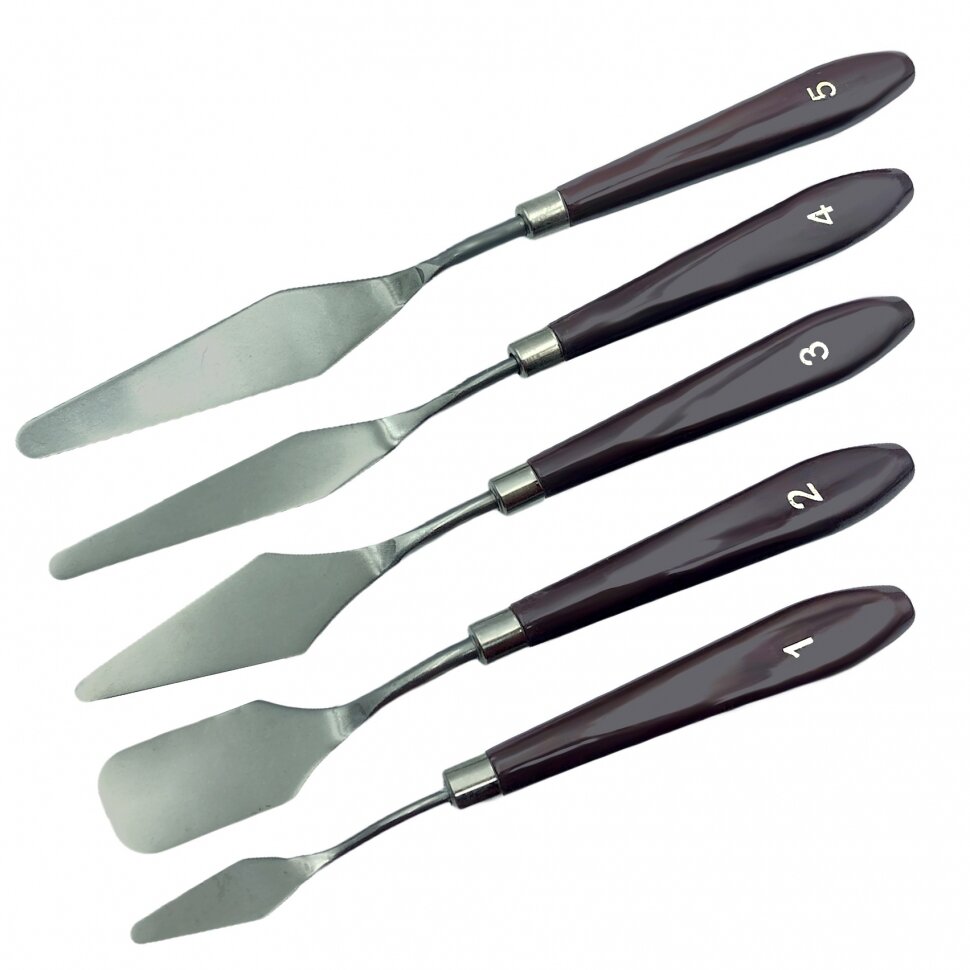 Мастихин EPOXY MASTER, для эпоксидной смолы, металл, 5 шт, серебристый