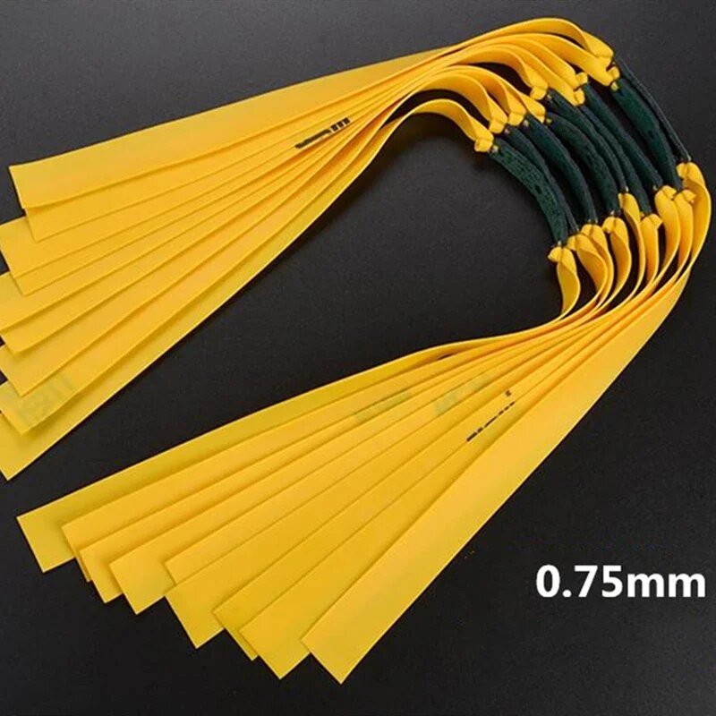 Резиновые ленты для рогатки, желтые, 0.75mm, 3шт