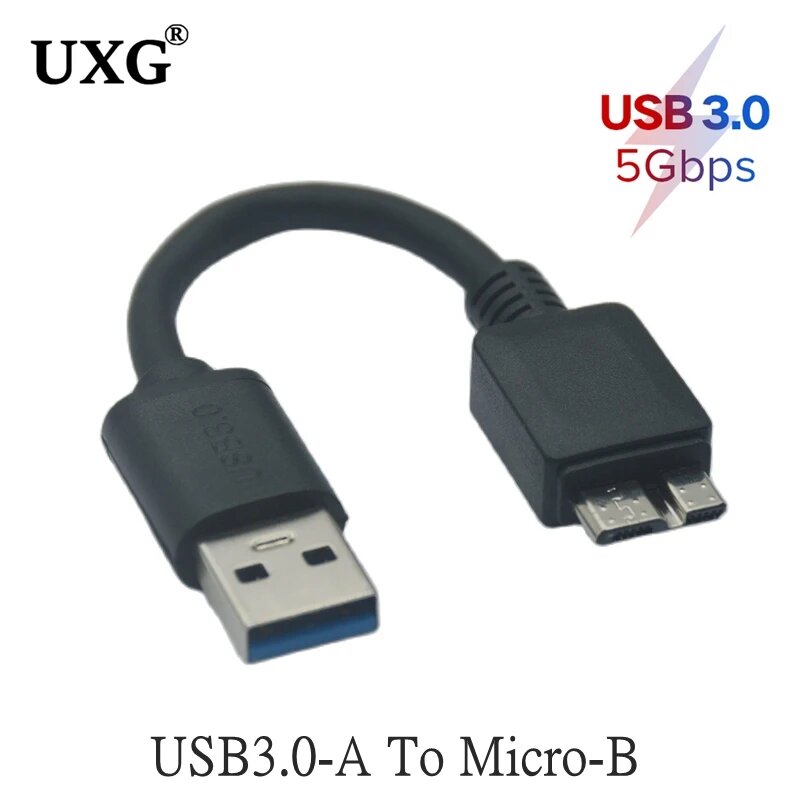 10 см 20 см 1 м 5 Гбит/с USB 3,0 A / Type-c к Micro B кабель для зарядки и передачи данных внешний жесткий диск кабель для жесткого диска компьютера
