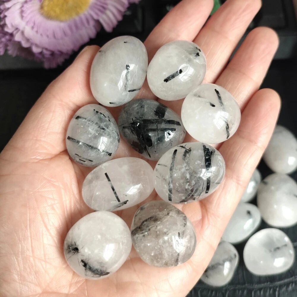 Натуральный черный турмалин, кварц, камень