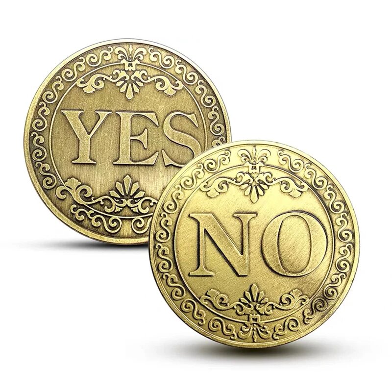 Yes No Challenge Coin Decision Maker 40 мм muddy Puddles Yes No