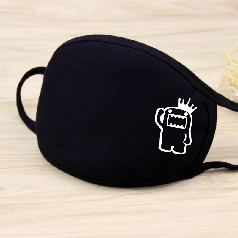1 шт, черная хлопковая маска для рта унисекс, многоразовая маска, пылезащитная моющаяся маска 15