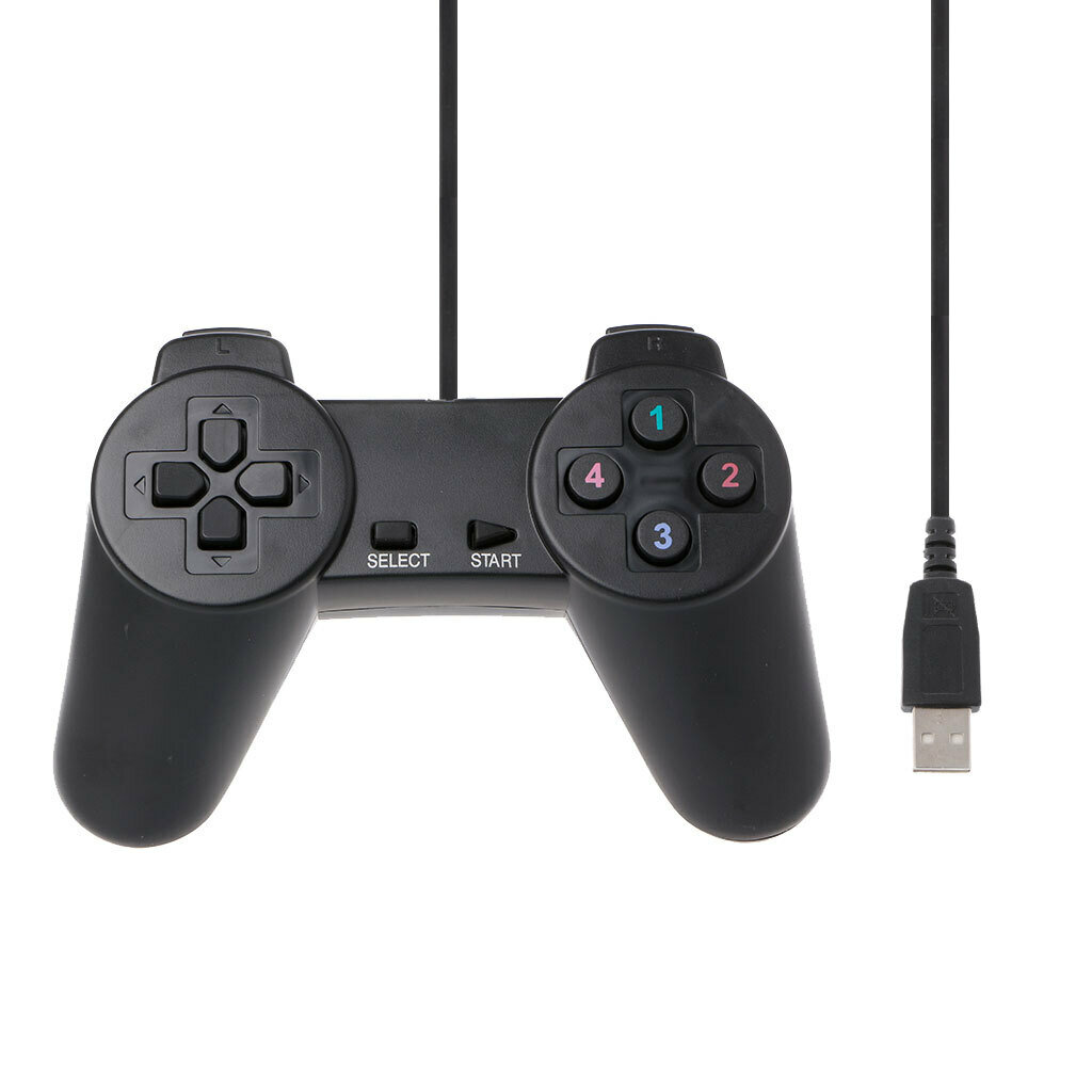 Wired Gamepad USB 2.0 Game Controller Gaming Joypad Joystick Control для компьютерного ноутбука геймер Black Console
