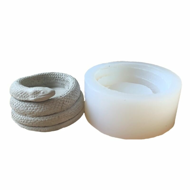 Молд, Змеиная форма для свечи из цемента, 1 шт.