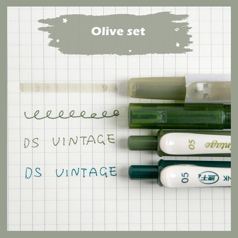 Набор ручек DS VINTAGE Olive set 4 шт.