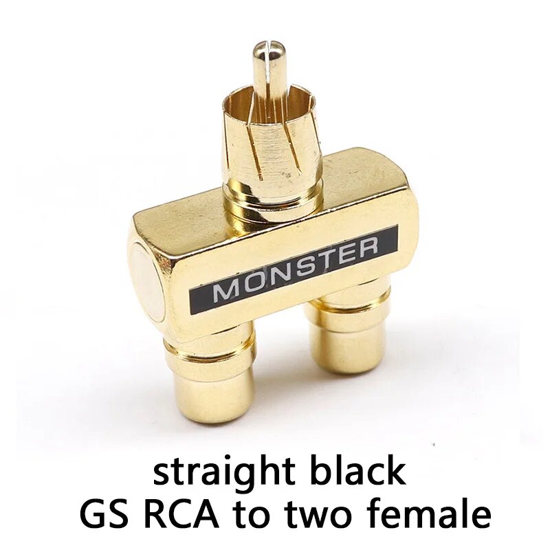 RCA адаптер Monster GS, черный, мама-мама