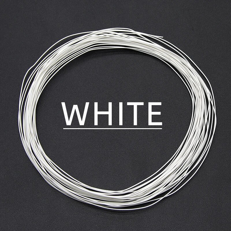 PTFE посеребренный медный провод 38/36/34/30/28/26AWG 28AWG, White, 5 meters