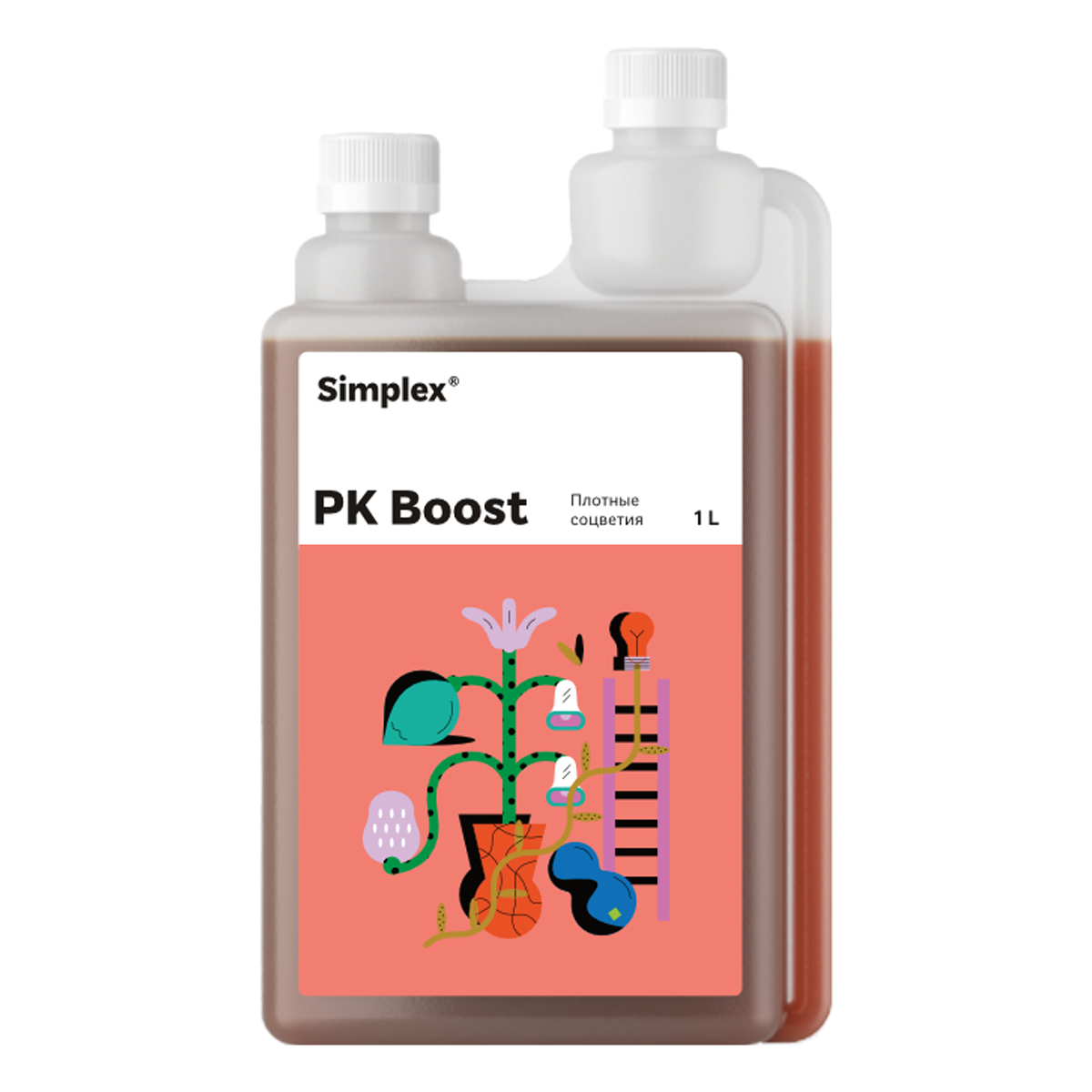 Удобрение для цветения / PK Boost, 1 л / Simplex