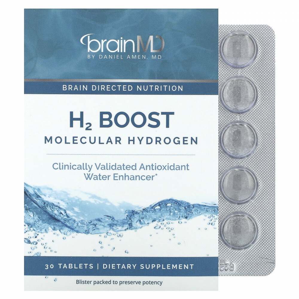 BrainMD, H2 Boost Molecular Hydrogen, 80 мг, 30 таблеток