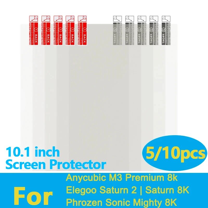 Защитная пленка для Anycubic M3 Premium, Elegoo Saturn 2, 8K, Sonic Mighty 8K (5pcs)