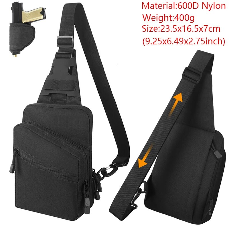 Тактическая сумка для пистолета FUNANASUN, черная, нейлон Style 1