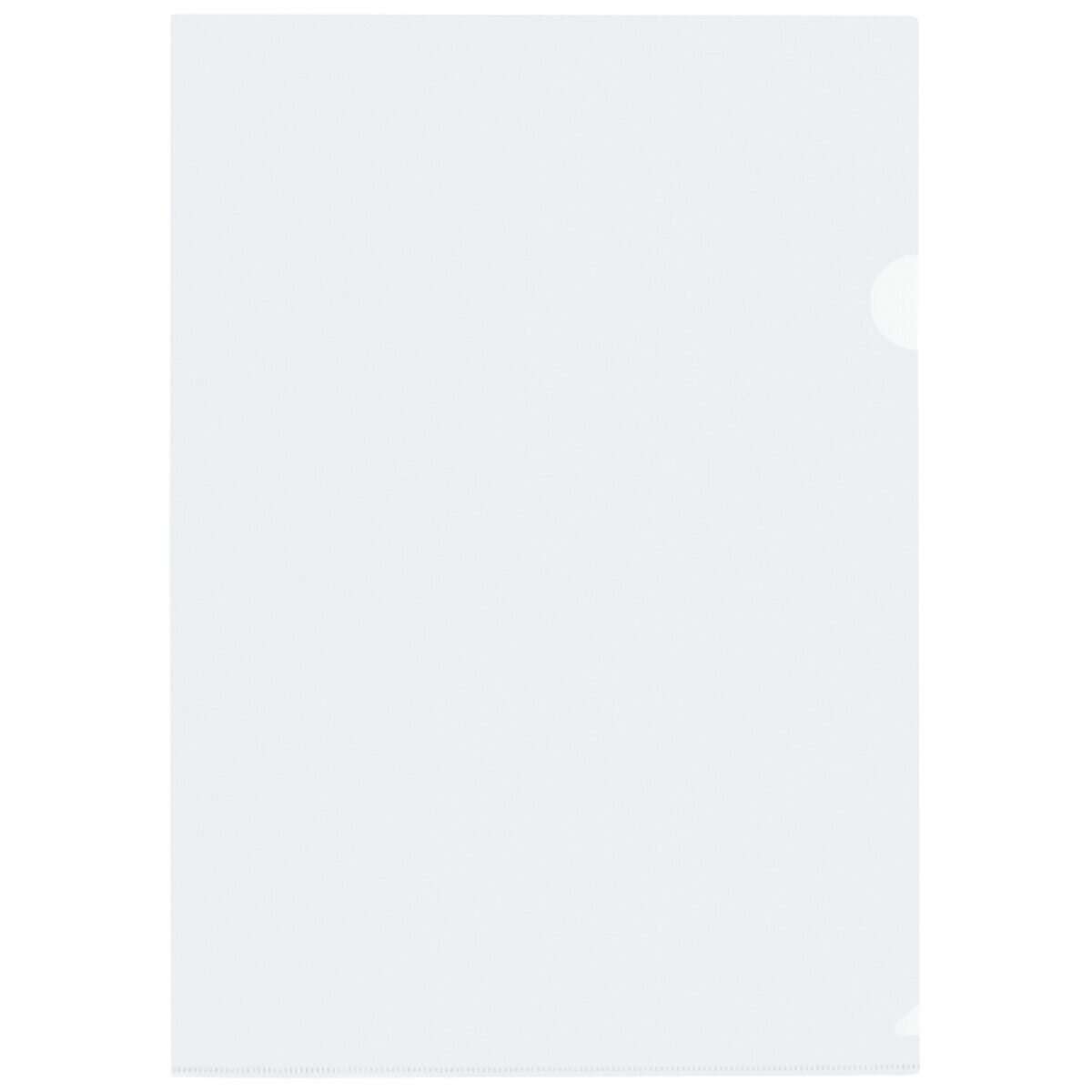 Папка-уголок Стамм (А4, 150мкм, пластик) прозрачная (ММ-32258), 20шт.