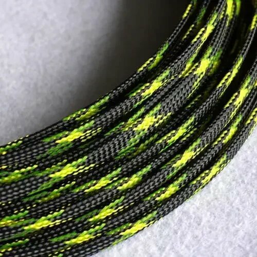 Расширяемый кабельный рукав из ПЭТ Black UV Yellow, 1 Meter, 8mm
