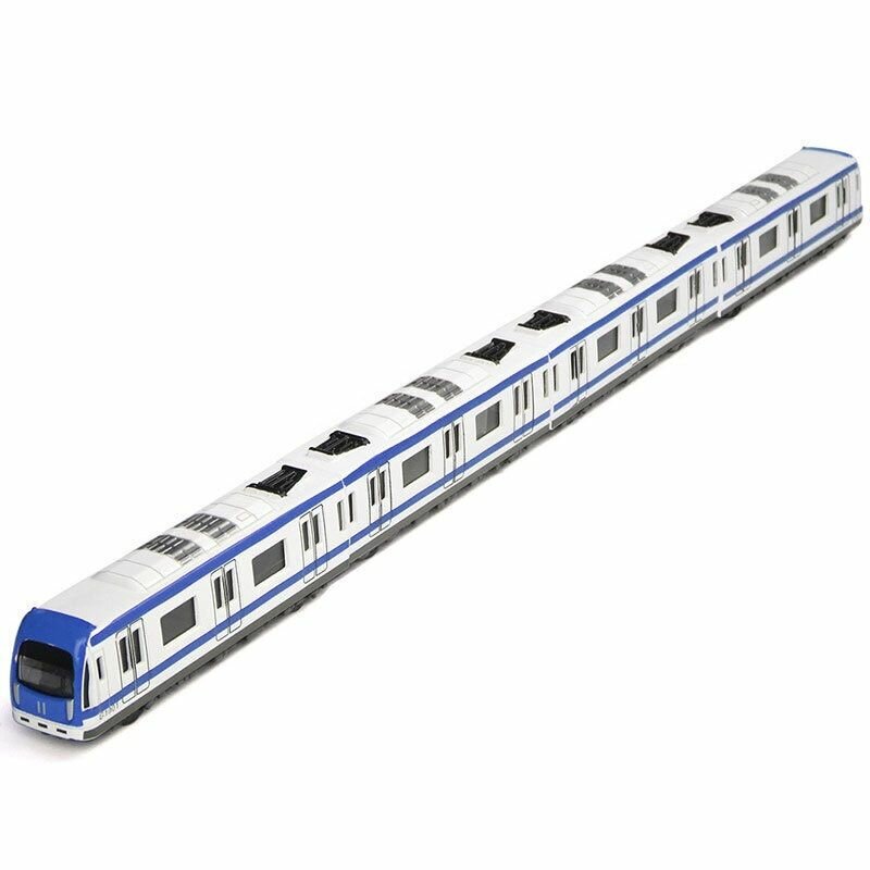 Металлический поезд из сплава метро с магнитным соединением, детская игрушка