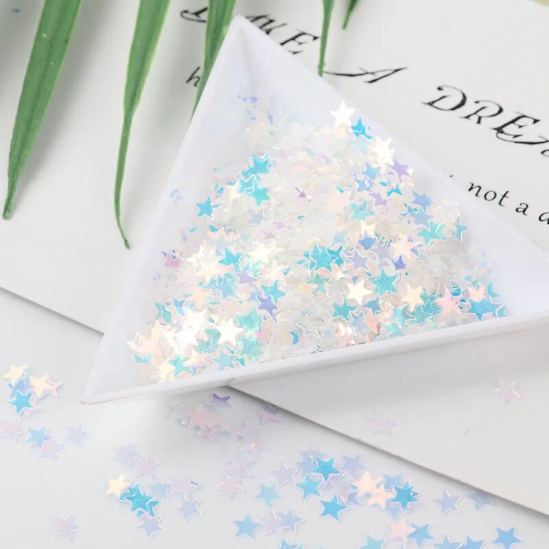 Блестки звездочки JG Crystal, 10г, ПВХ 3-4мм