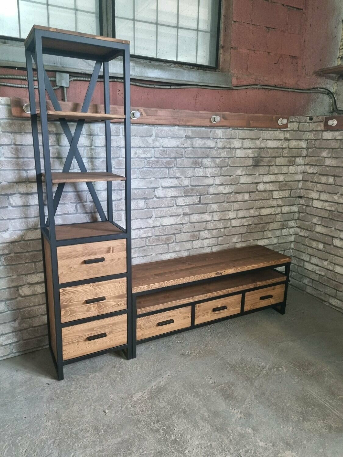 Мебель "EasyLOFT" в стиле лофт, для дома и офиса, 200х40х200 см.