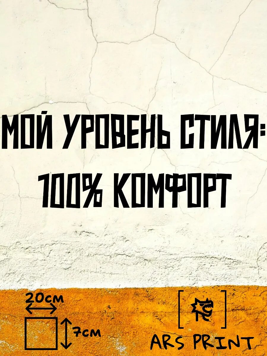 Термонаклейка на одежду Мой уровень стиля