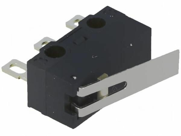 Микропереключатель OMRON D2F-L-D3, SNAP ACTION, с рычагом, SPDT, 3 A/125ВAC