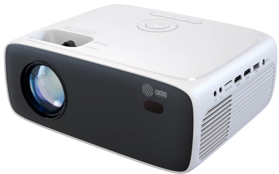 Проектор Cactus CS-PRM.07WT. Full HD LCD 320Lm ANSI (1920x1080) 1500:1 ресурс лампы:50000часов 1xUSB typeA 3xHDMI 1.16кг