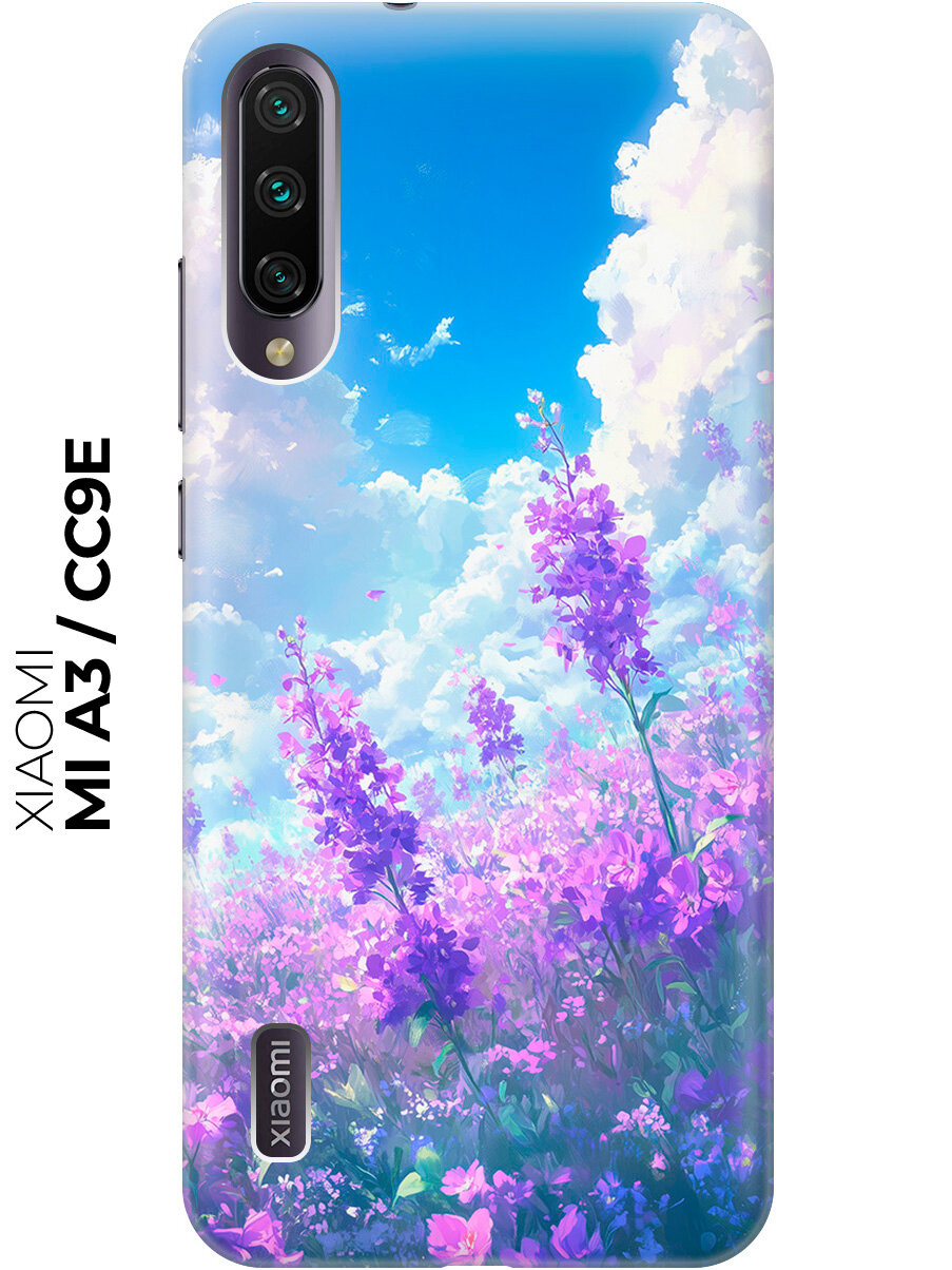 Силиконовый чехол на Xiaomi Mi A3 / CC9e с принтом "Поле лаванды"