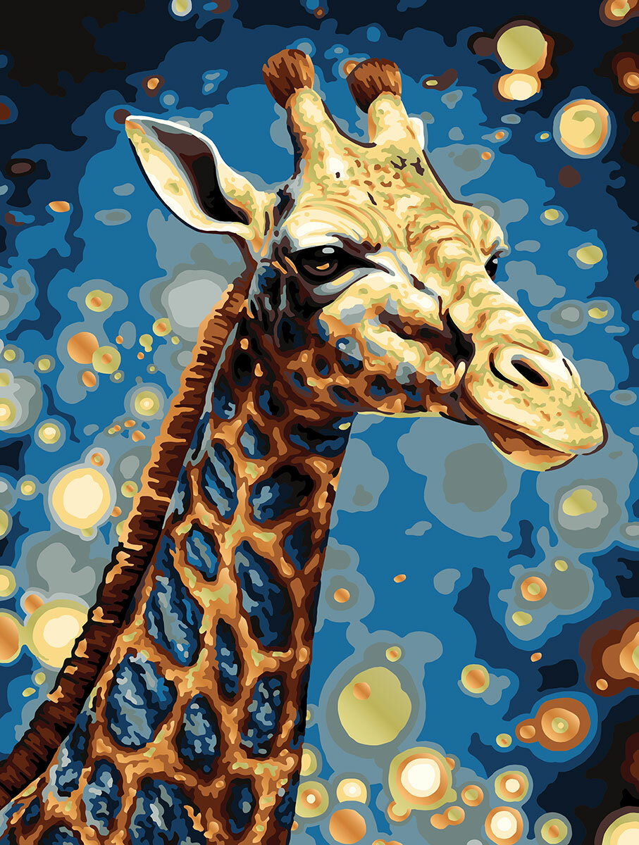 Фрея PNB/PMZ-239-RR86 Набор раскрашивания по номерам с металлик краской 40х30 см Золотой жираф