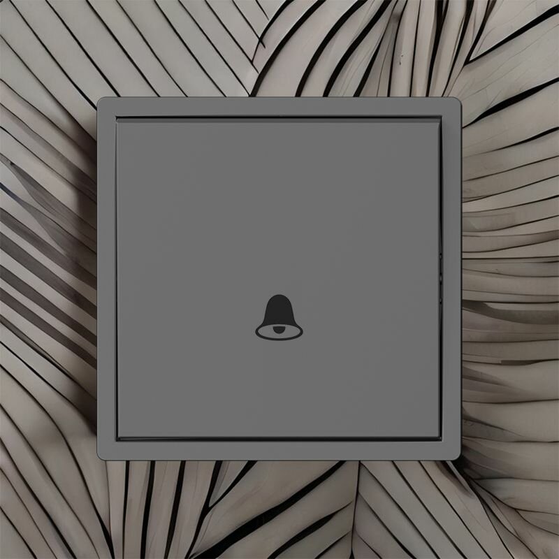 Выключатель импульсный/дверной звонок серый коллекция VOLT "GEO" (механизм)