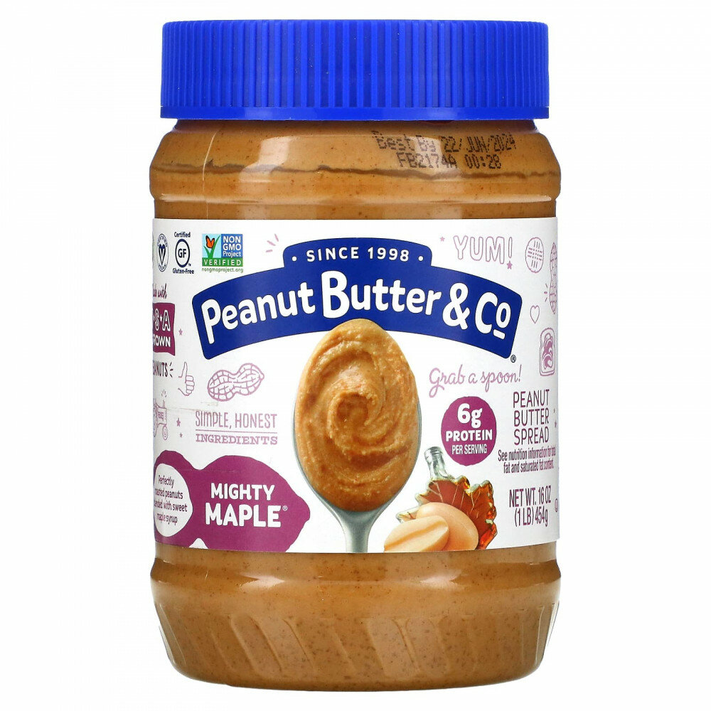 Peanut Butter & Co, арахисовая паста, со вкусом кленового сиропа, 454 г (16 унций)