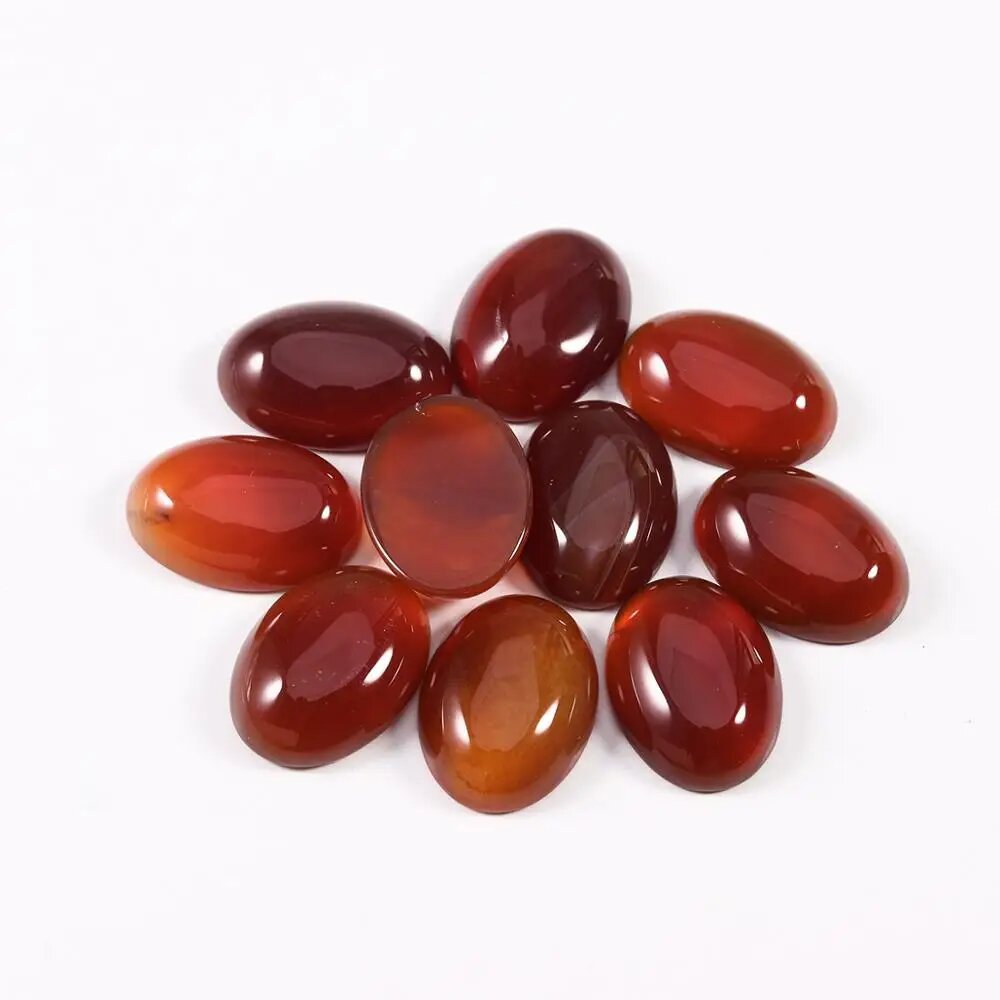 Кабошоны из натурального камня опал бирюза лазурит diycabochon 10 шт 13x18mm, Red agate