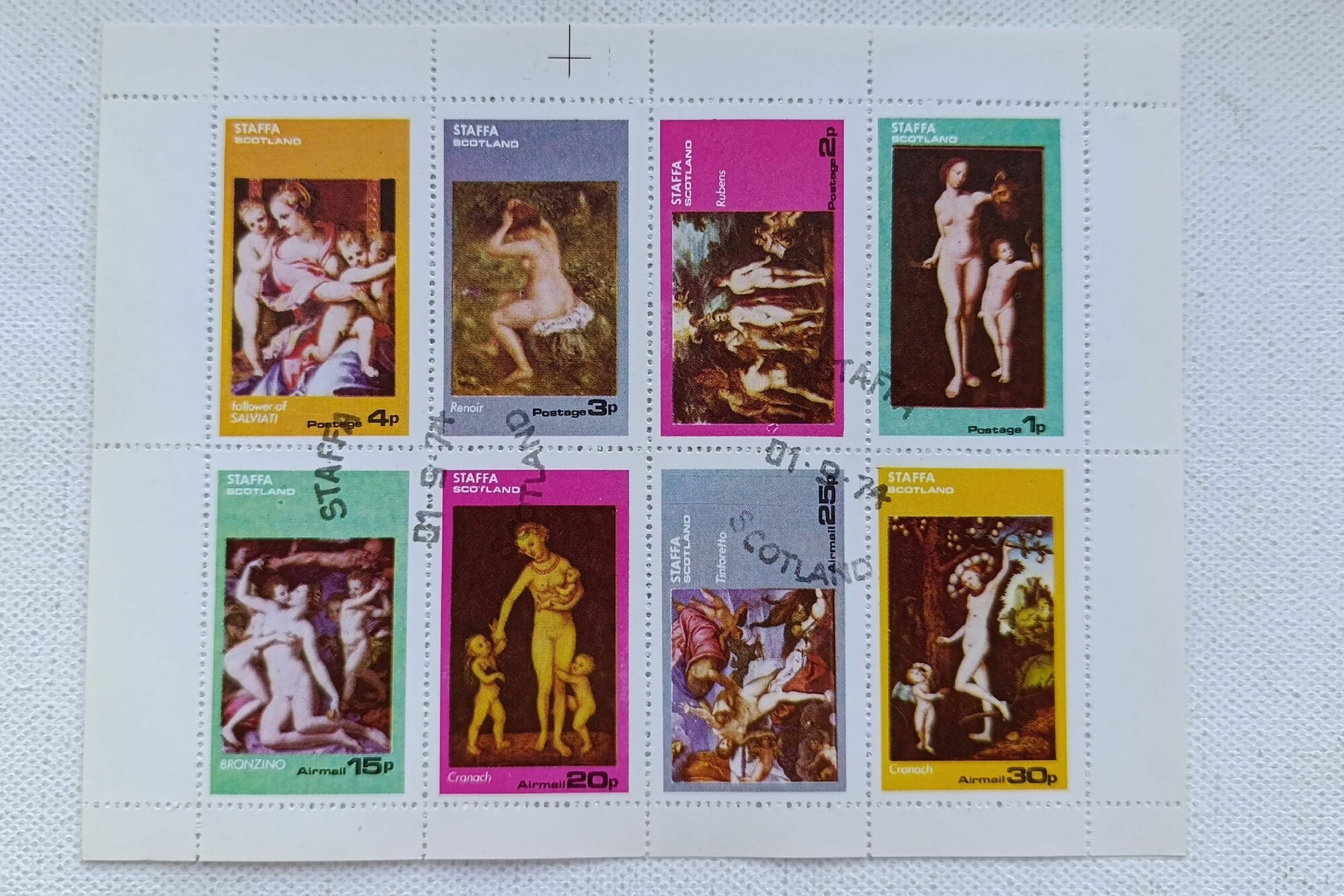 Шотландия блок живопись 1974 года