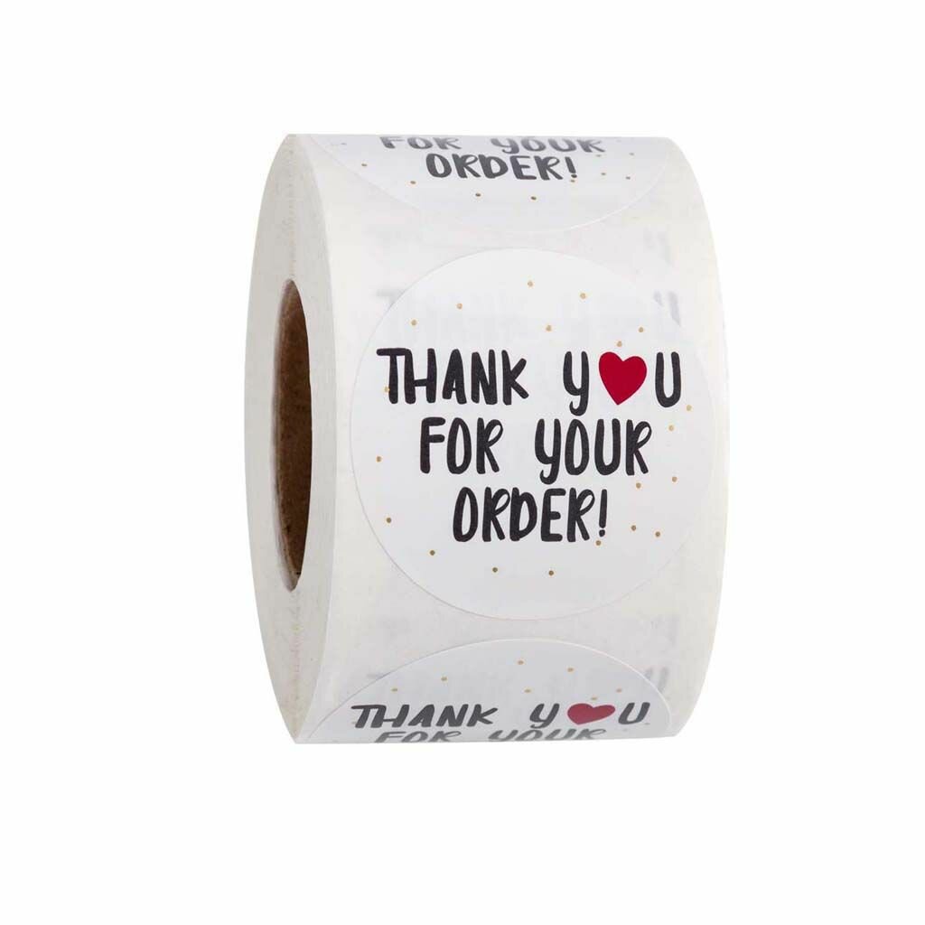 (1 рулон) Наклейка для запечатывания рулона, спасибо за украшение, самоклеящаяся наклейка-этикетка