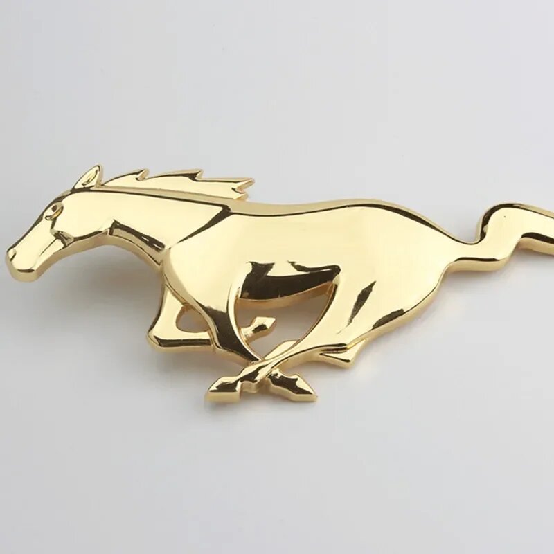 Металлическая передняя решетка автомобиля 20x7,5 см, значок на багажник, наклейка для Ford Mustang 2.3T Shelby GT350 GT500 GT 2015-2017, задняя эмблема Золотой, Grille