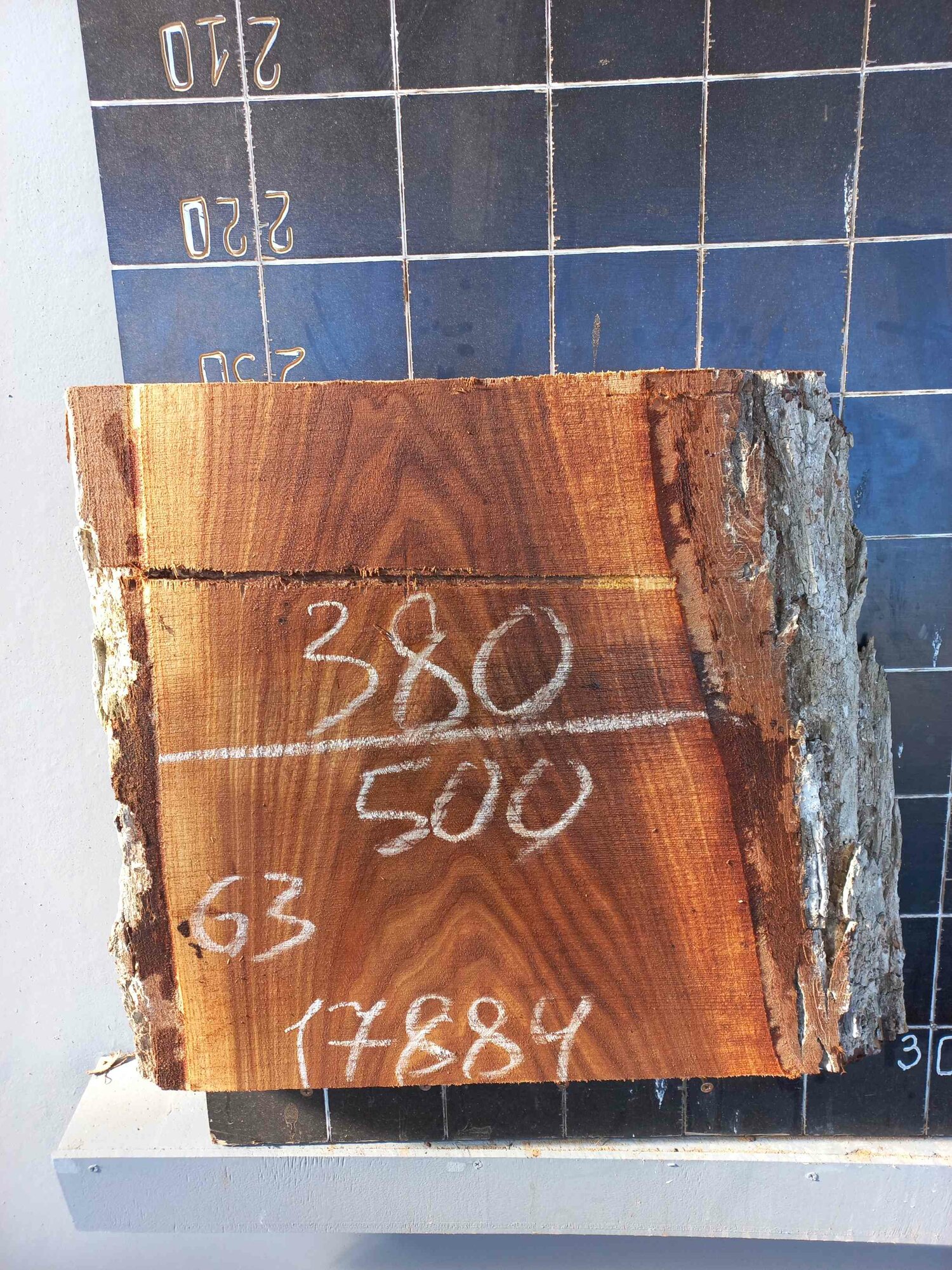 Слэб из натурального дерева Карагач №17884, 6*38*50 см, ДОКЛЕС