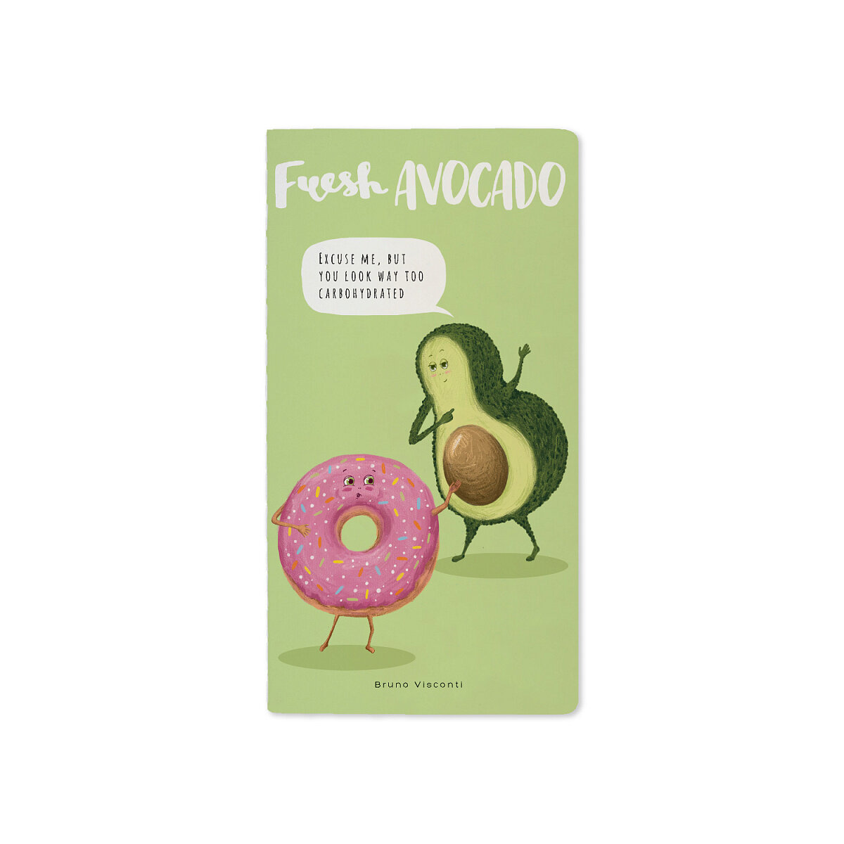 Тетрадь А6 Bruno Visconti "Авокадо и Пончик", 30л, линовка в точку