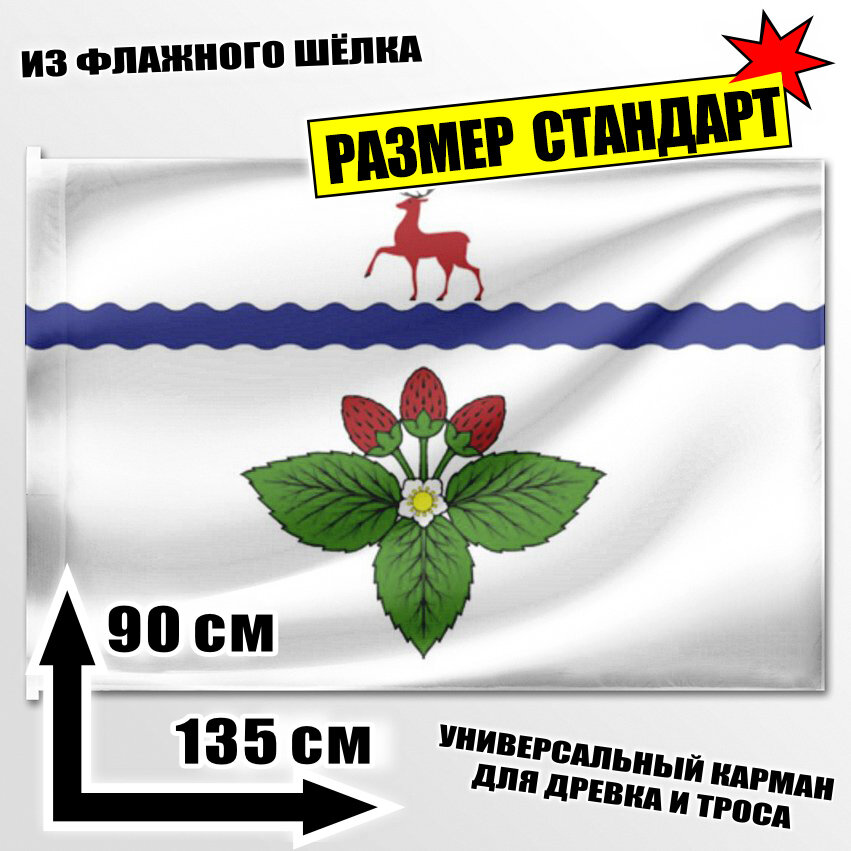 Флаг города Кстово 135x90 см.