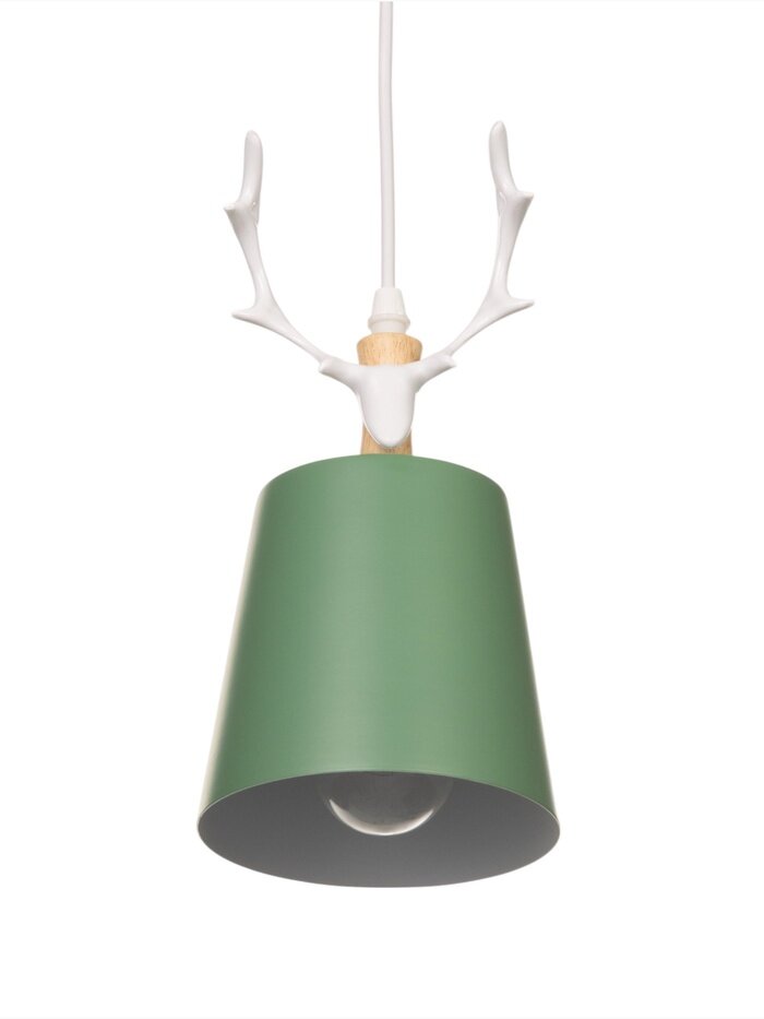 Светильник BayerLux «Олень» 1хE27 40 Вт зеленый-белый 13×13×100 см