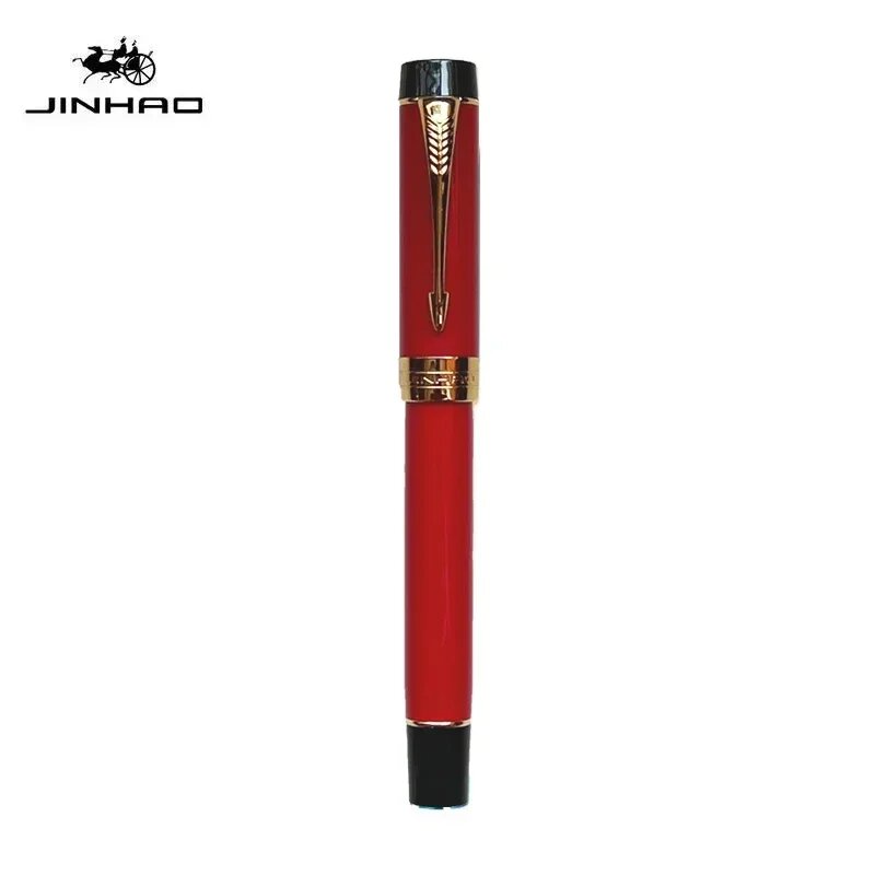 Jinhao 100 перьевая ручка золотая ЭФ, Palace Red
