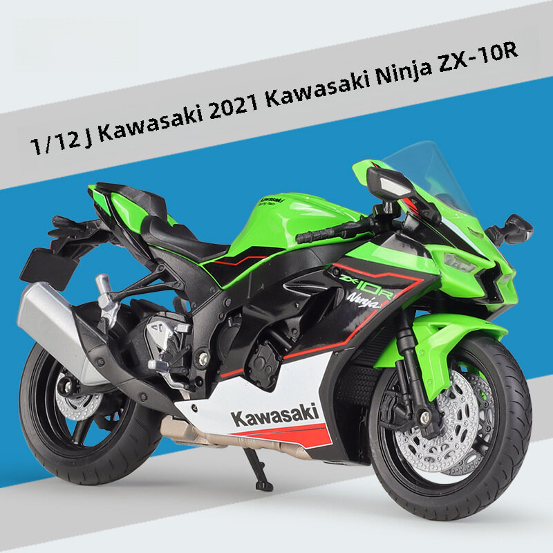 Вилли уэлли "Вилли уэлли 1:12 Kawasaki Ninja ZX10R", модель мотоцикла, сплав, зеленый