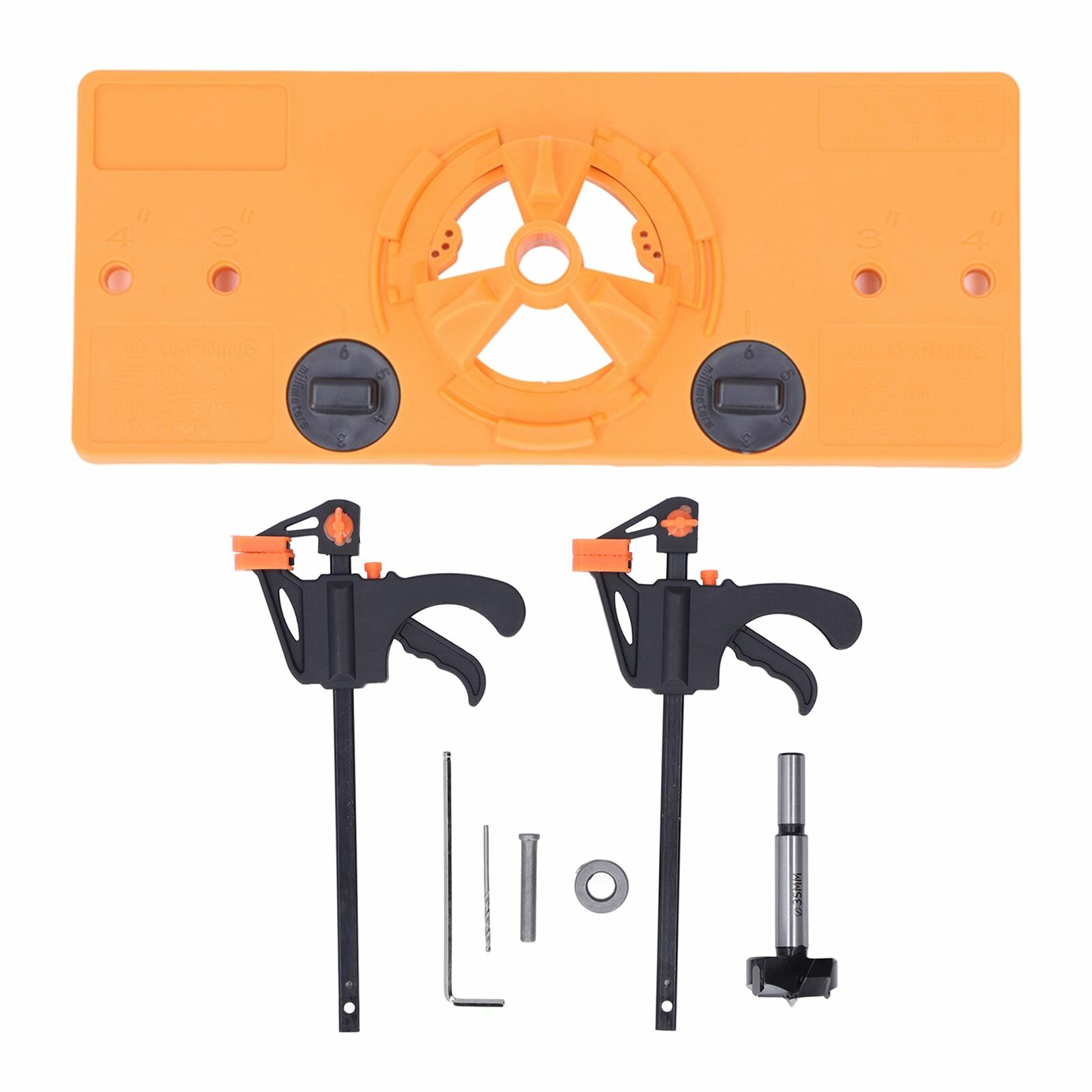 Комплект кондукторов для петель 35 мм с 2 зажимами Fyellow