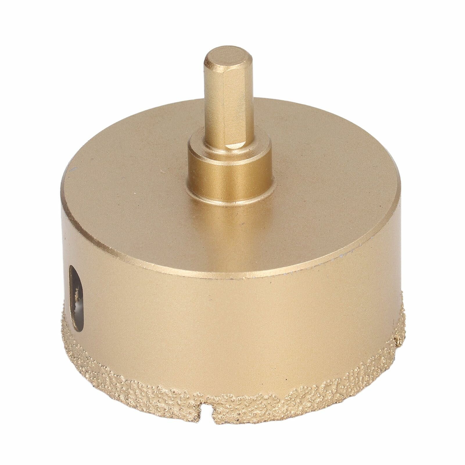 Алмазная кольцевая пила из углеродистой стали, плитка, открывалка для отверстий, сверло для фарфора, стекла, треугольный хвостовик 70 мм