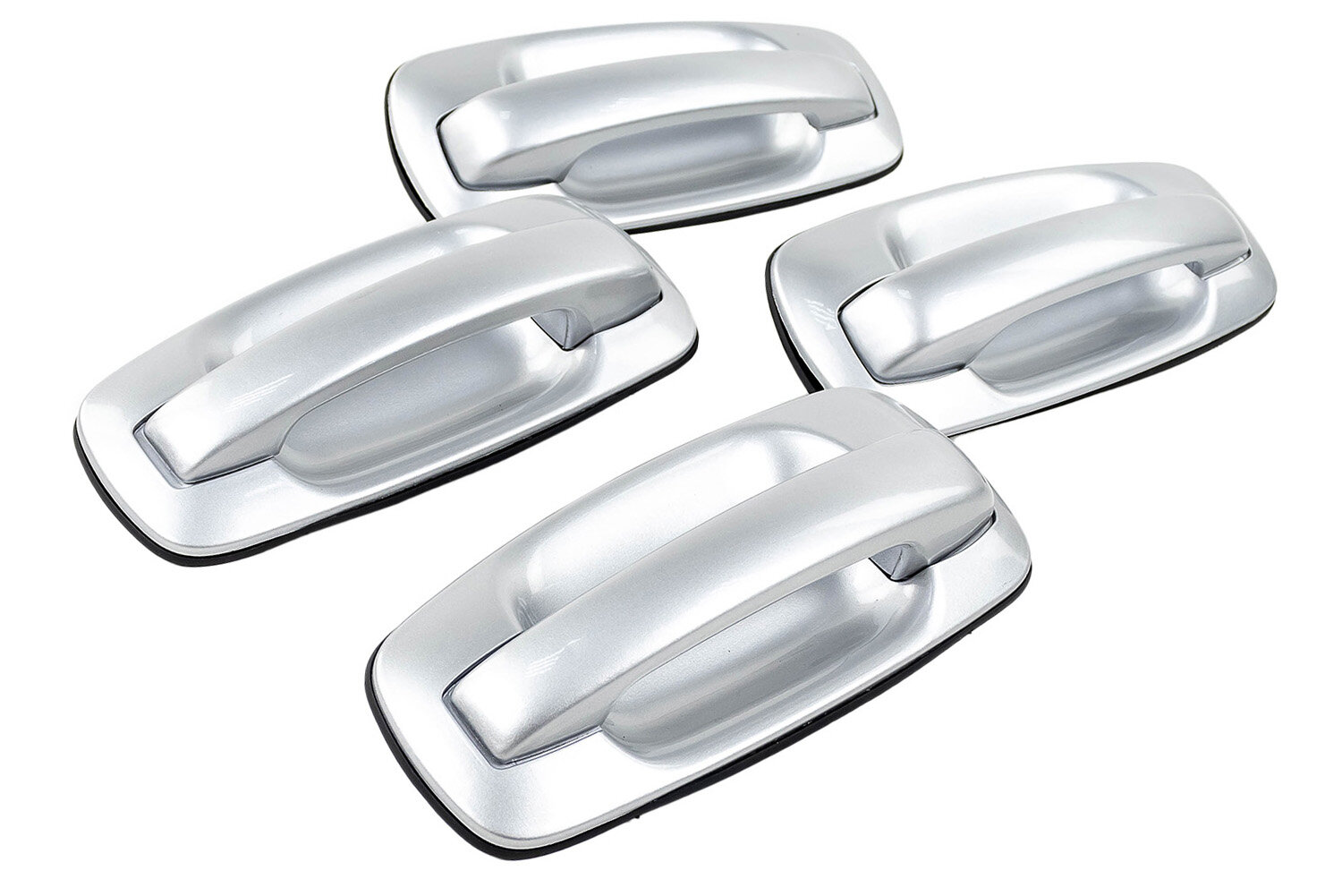 Наружные евроручки дверей 2172 окрашенные в цвет Снежная королева (690) Тюн-Авто на ВАЗ 2110-2112, Лада Приора