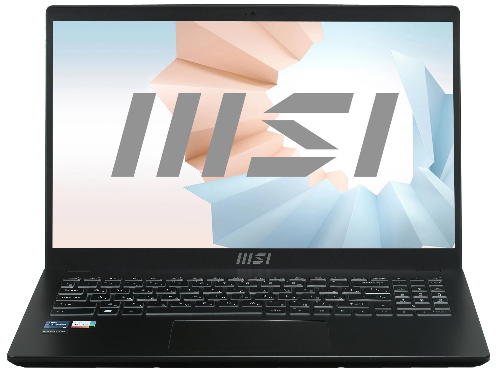 15.6" Ноутбук MSI Modern 15 B12M-210RU, черный (английская/русская раскладка)