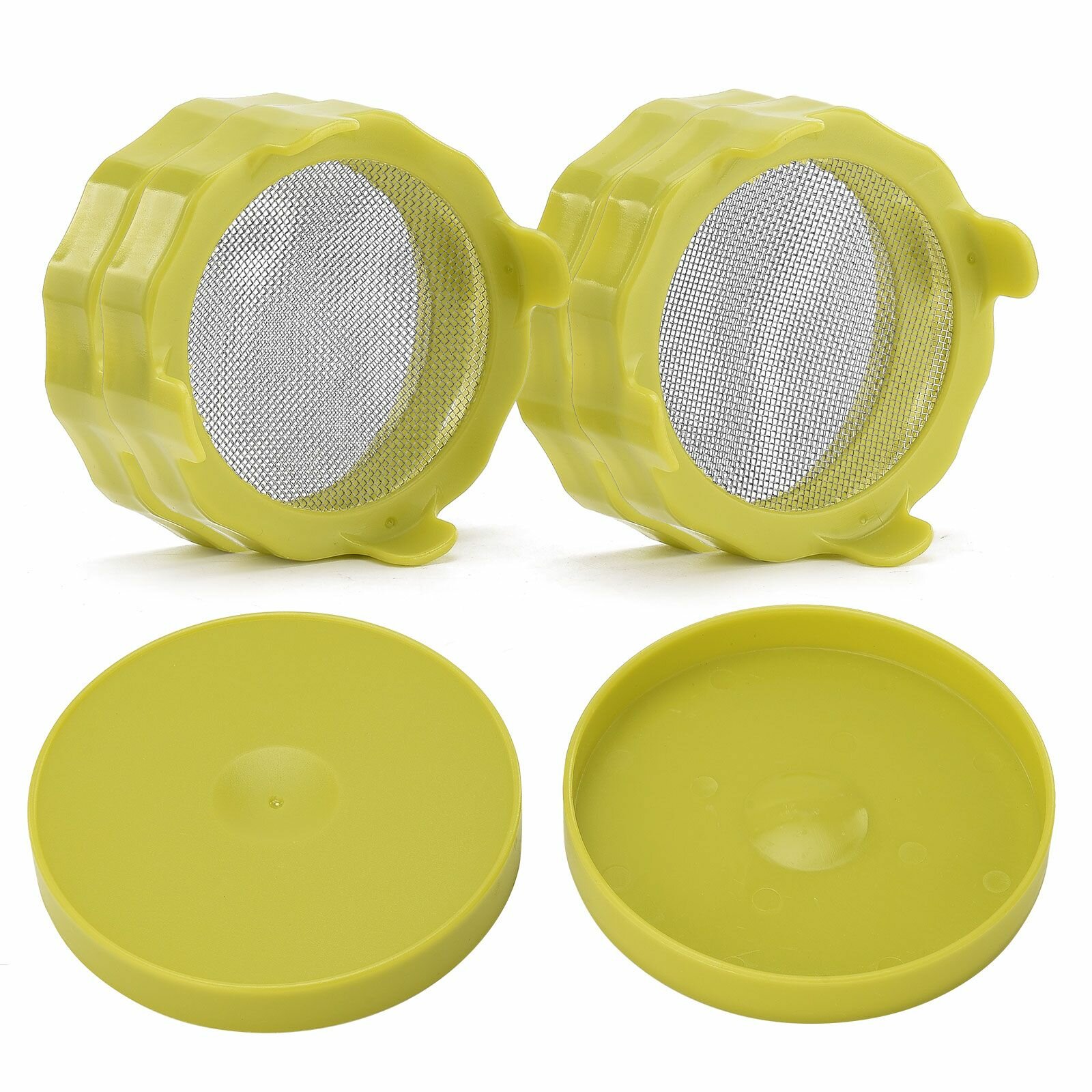 Крышка для банок Mason с сеткой ABS пластик и нержавеющая сталь широкое горлышко