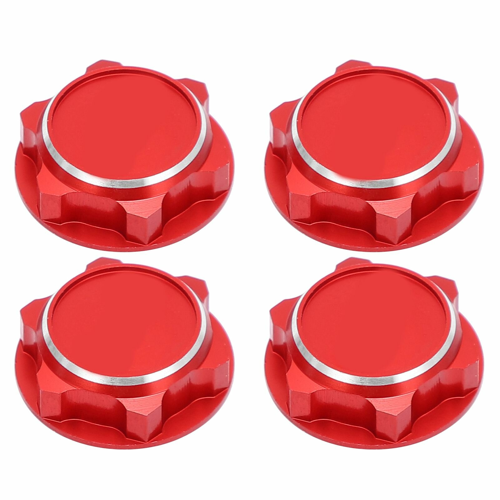 Легкие шестигранные колесные гайки из алюминиевого сплава 17 мм, анти-свободная пылезащитная шестигранная гайка для 1/8 RC CarRed