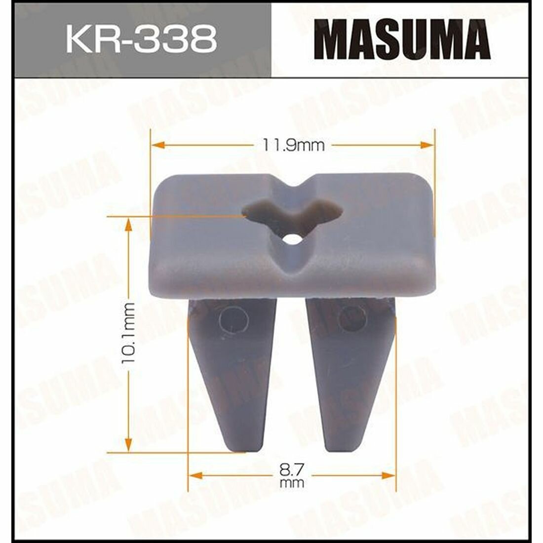 Клипса автомобильная (автокрепеж) для корейских автомобилей Masuma KR-338 50шт.