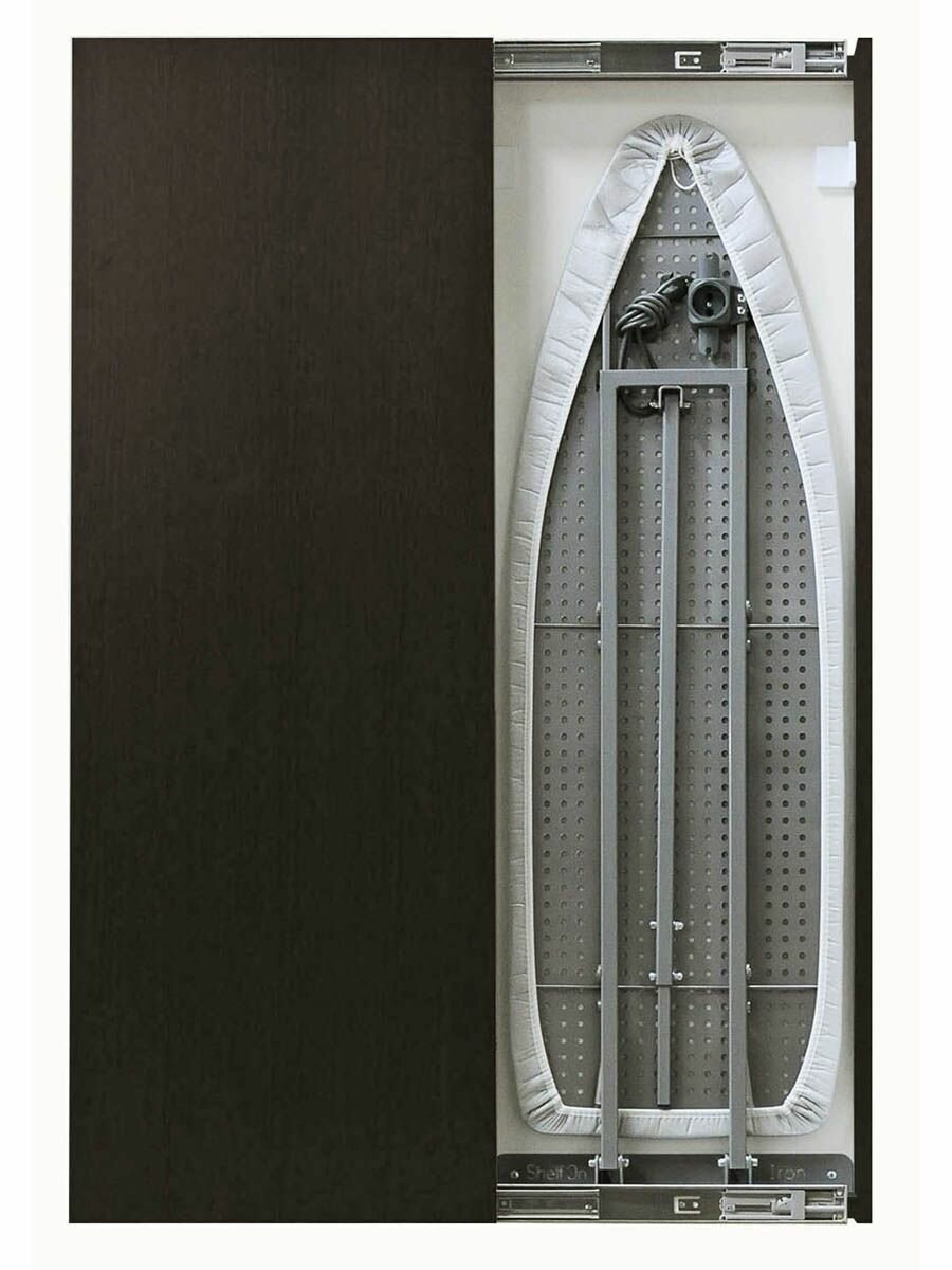 Встроенная гладильная доска Айрон Слим Эко (без зеркала) цвет Венге, дверь купе лево