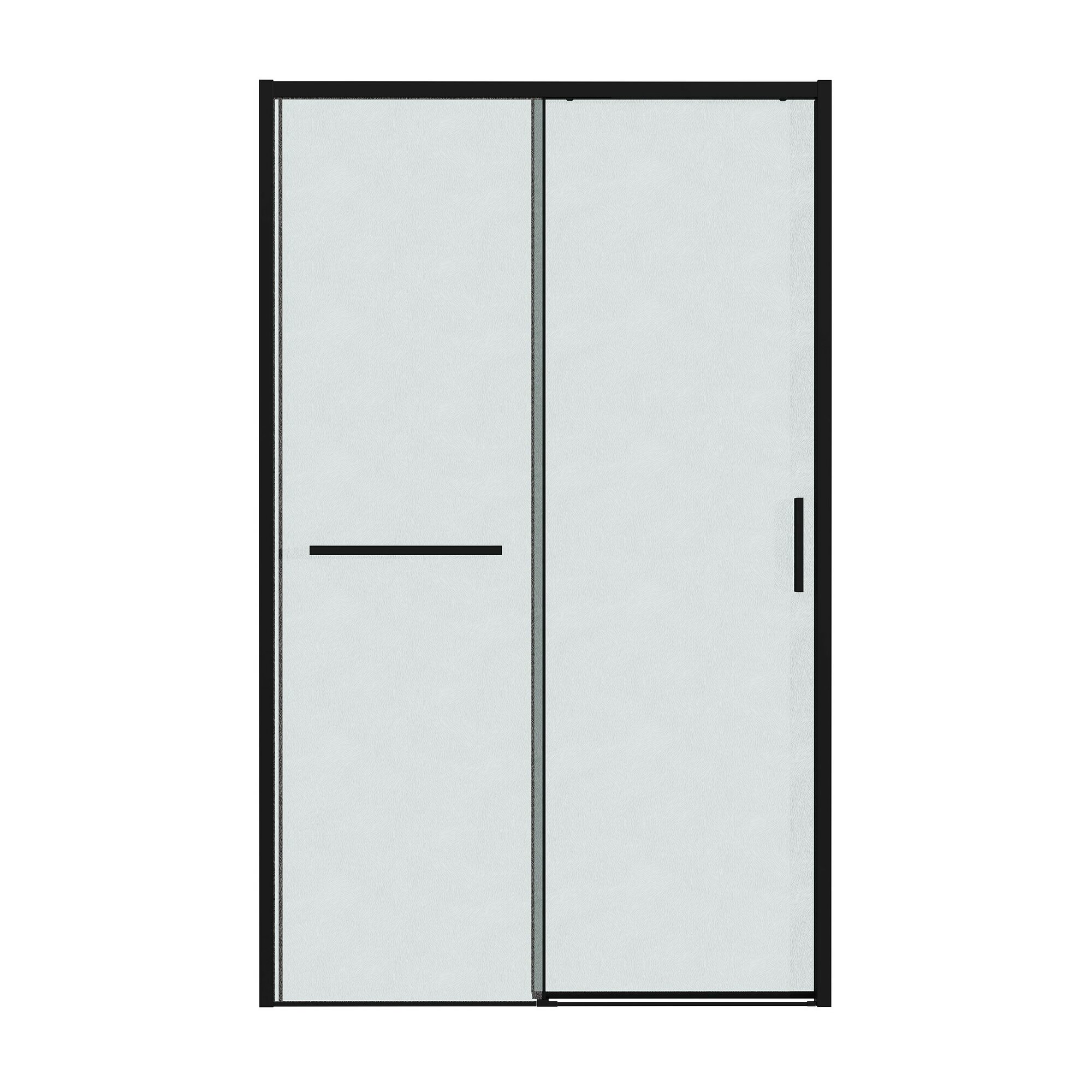 Дверь в нишу Grossman Style 100. K33.05.130.21.02 (130х195) черный матовый, стекло шиншилла, раздвижная