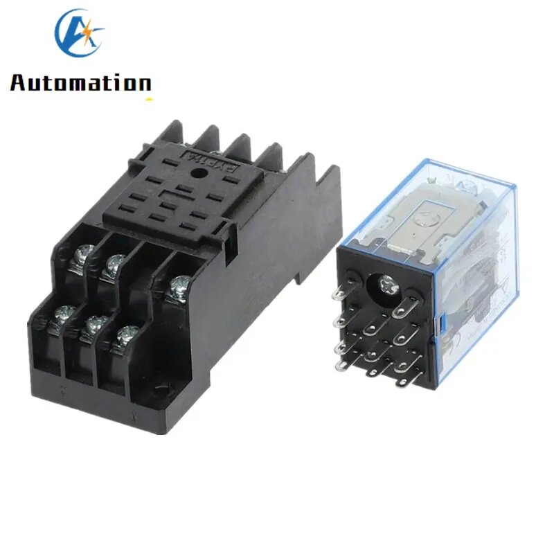 Микро мини-катушка силовое реле HH53P MY3NJ 5A AC 110В 220В с розеткой 12В 24В AC 220V