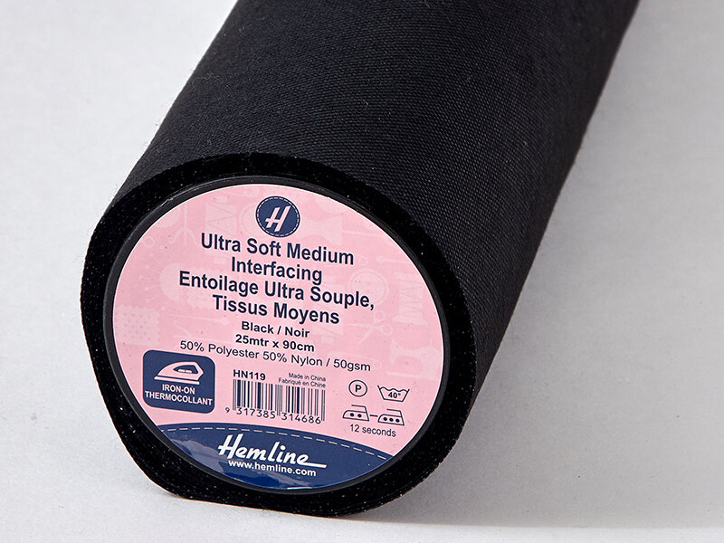 Флизелин ультро-мягкий тонкий с односторонним клеевым покрытием Hemline HN119