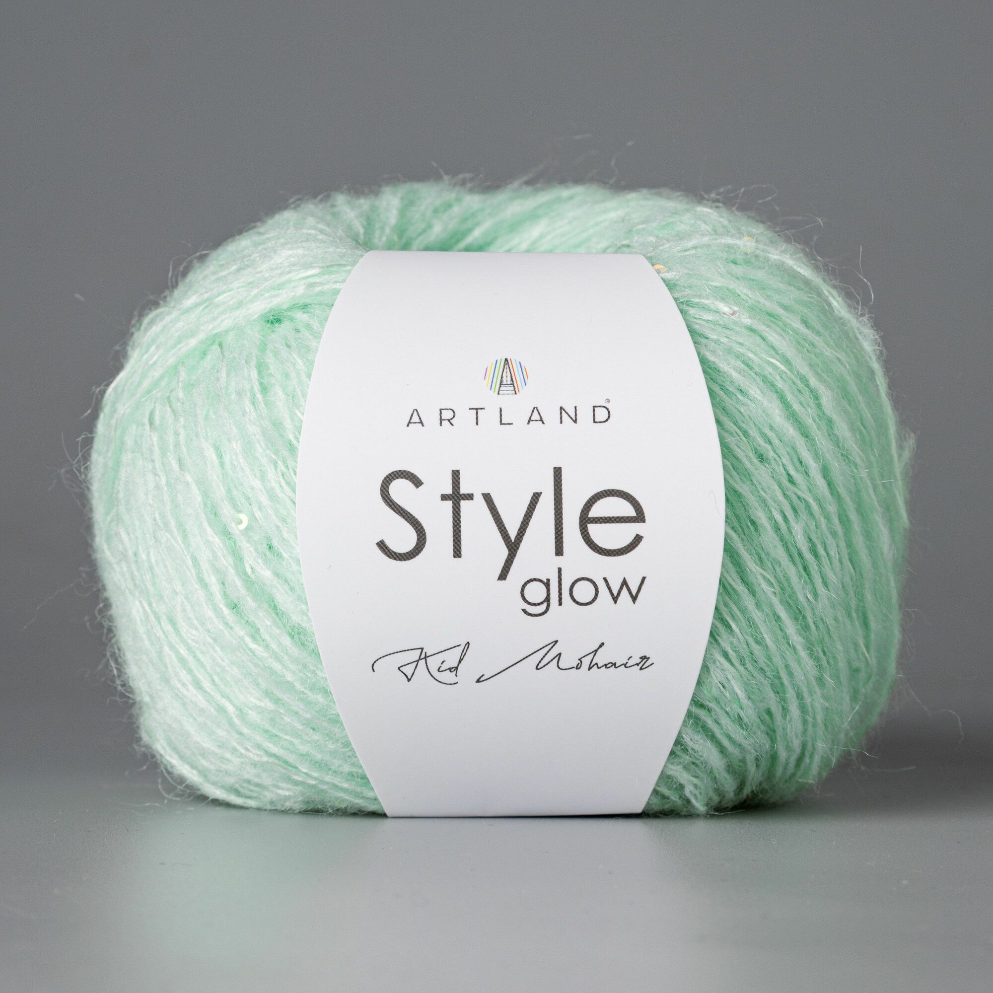 Пряжа для вязания Artland Style glow 2 мотка (140 м, 25 гр), цвет 21 мята